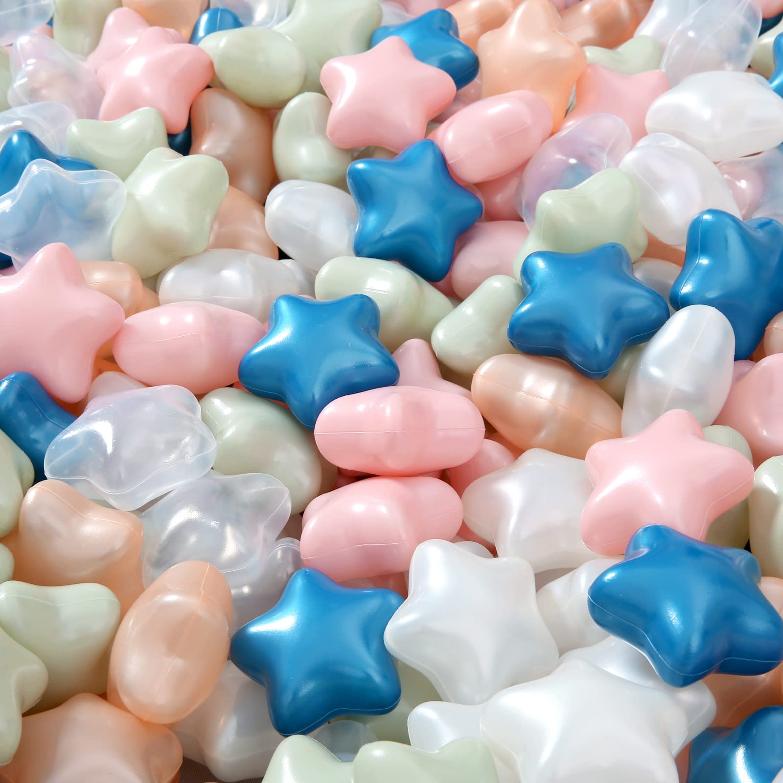 Snapklik.com : Soft Plastic Ball Pit Stars, 100pcs Plastic Toy Balls ...