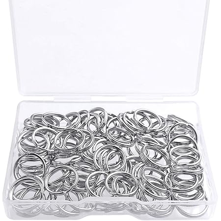 Amazon.com: PAXCOO 200Pcs Split Key Rings Bulk for Keychain and Crafts ...
