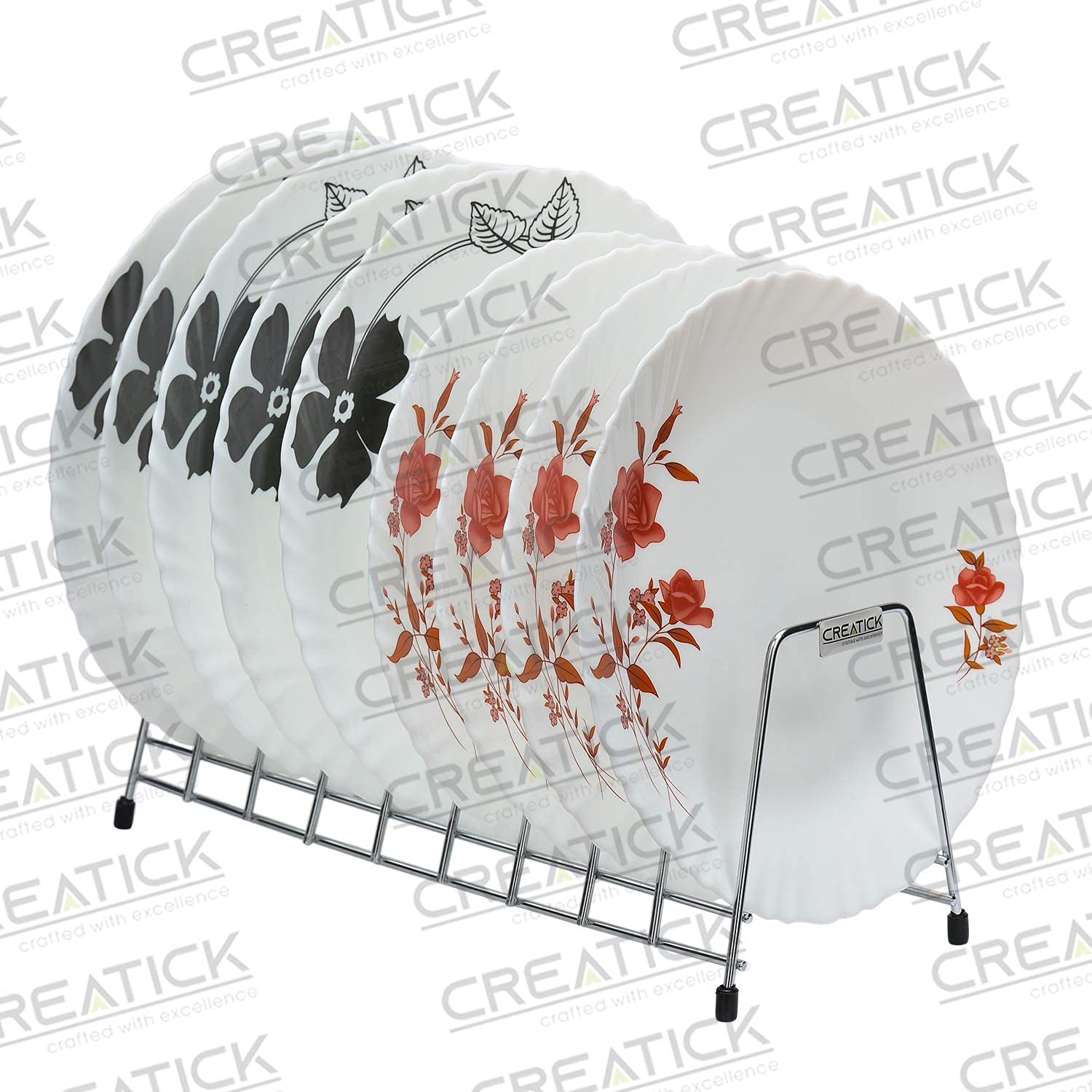 Buy Everline - Square Plate Rack/Thali Rack/Dish Rack/Thali Stand/Dish ...
