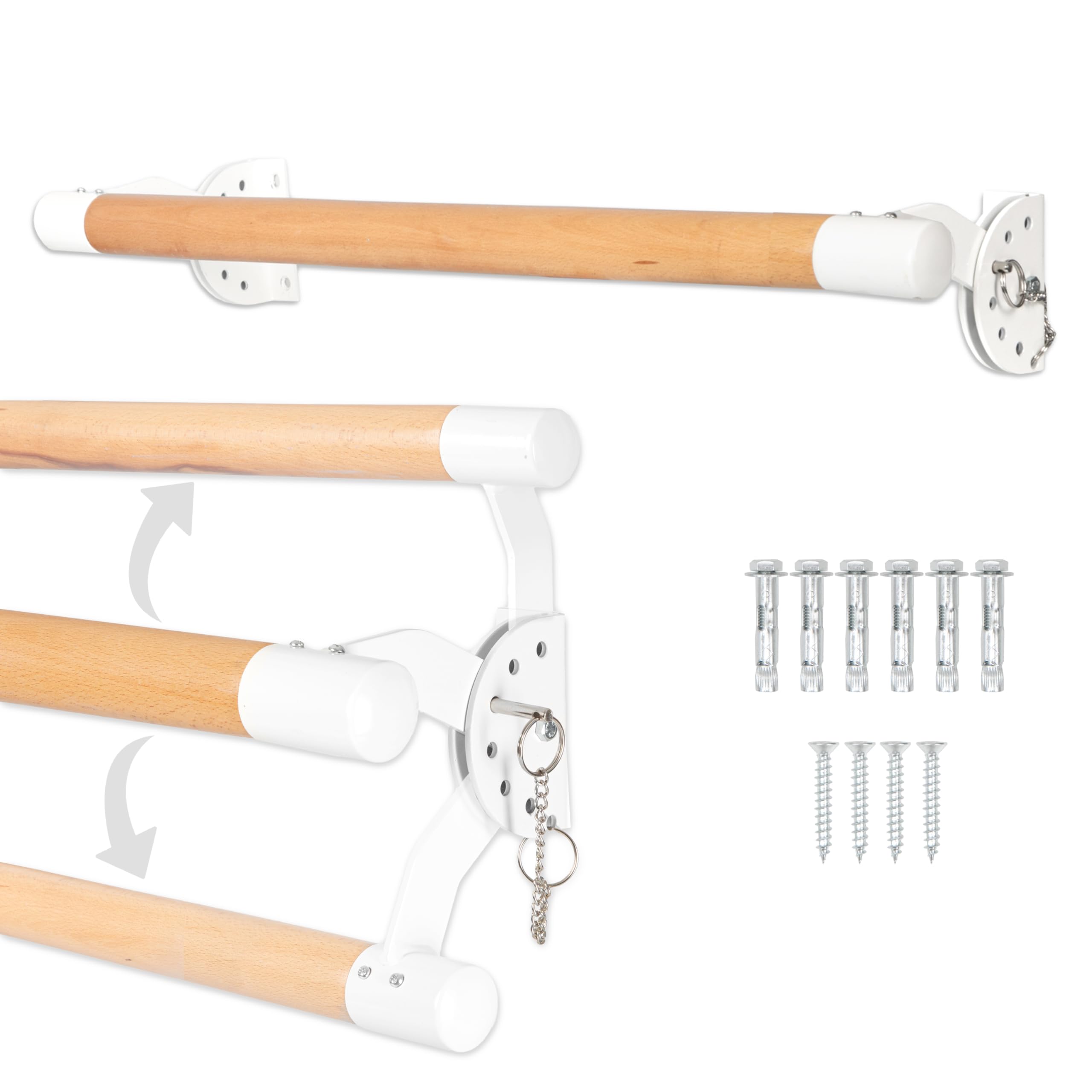 Snapklik.com : Ballet Barre For Home - 3 Ft Wood Adjustable Wall Mount Ballet Bar Dance ...