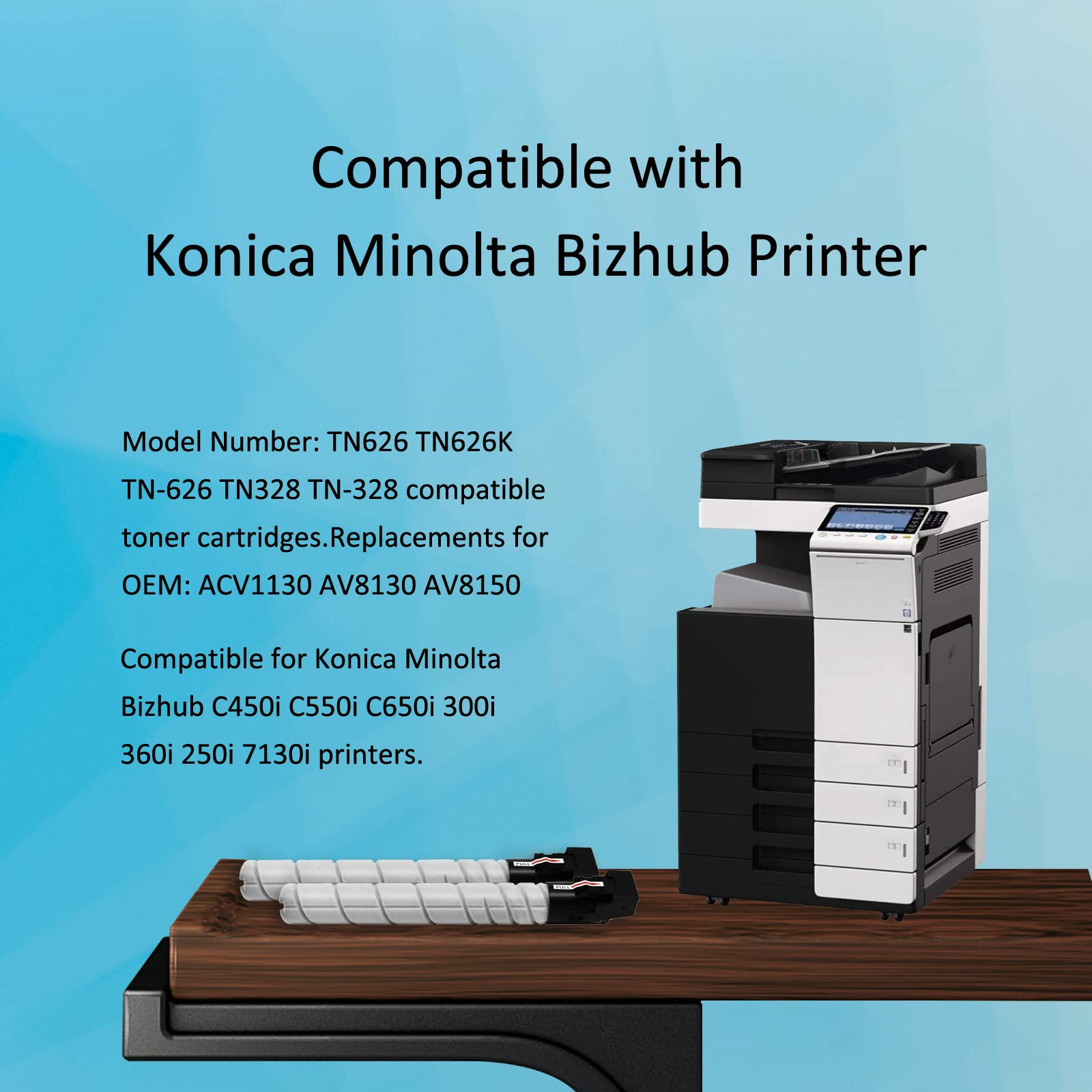 APRONE TN626 TN-626 (ACV1130) Black Toner Cartridge Replacement for ...