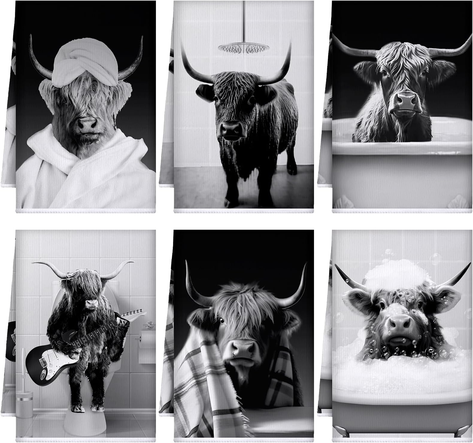 Amazon.com: Bathroom Towel Set - Ultra Soft Cow Coral Fleece Towel Set ...