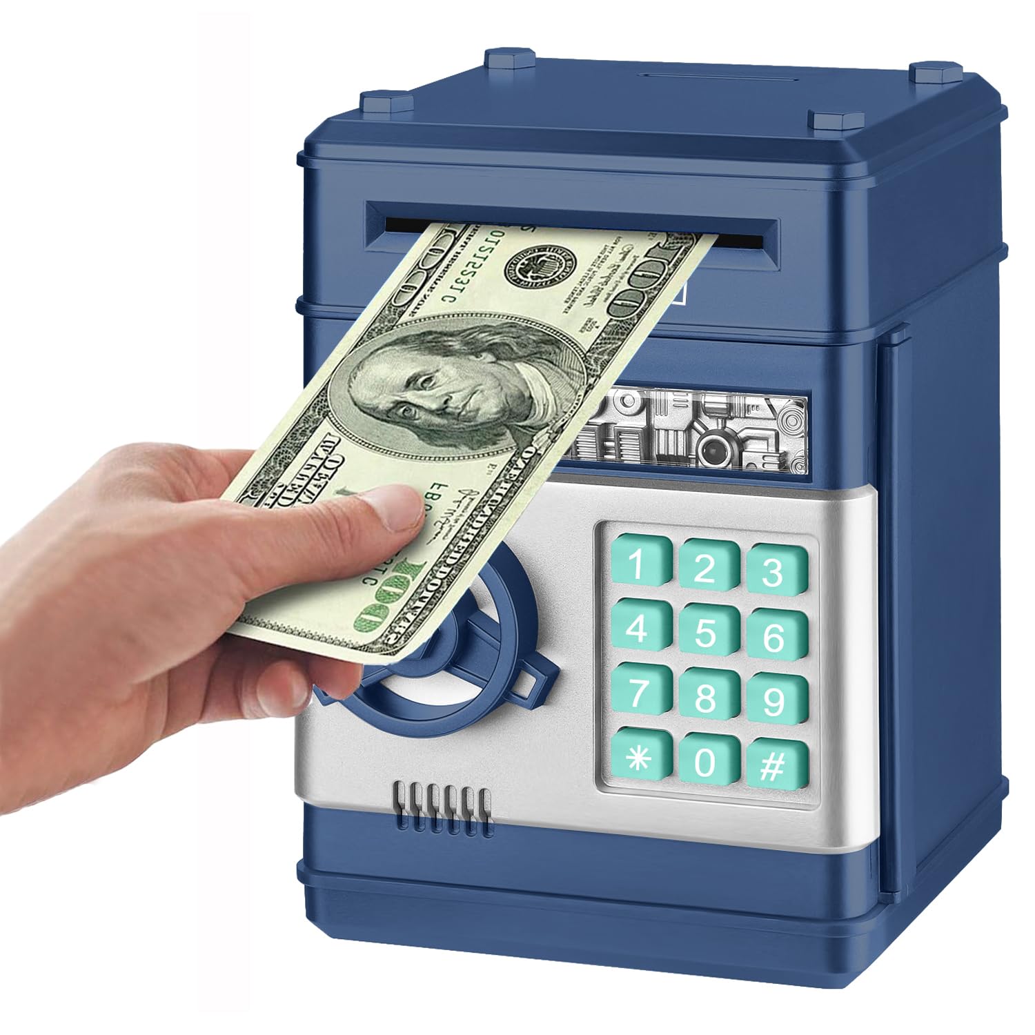 Amazon.com: Adevena Electronic Piggy Bank, Mini ATM Password Money Bank ...