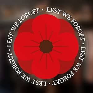 Remembrance Window Sticker Large for Home and Shops - Poppy Day Window ...