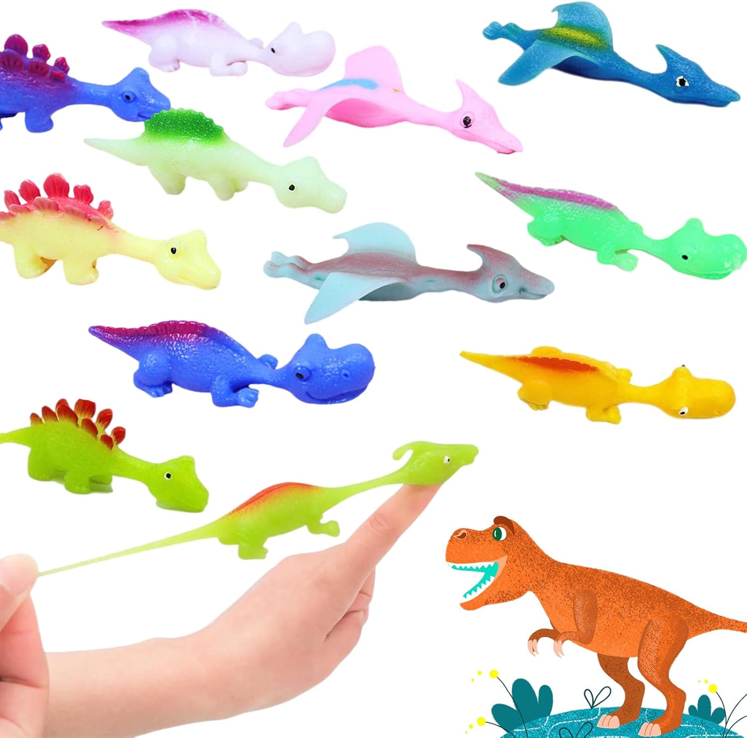 Amazon.com: NLWF Exciting Dinosaur Slingshot Finger Toys | Miniature ...