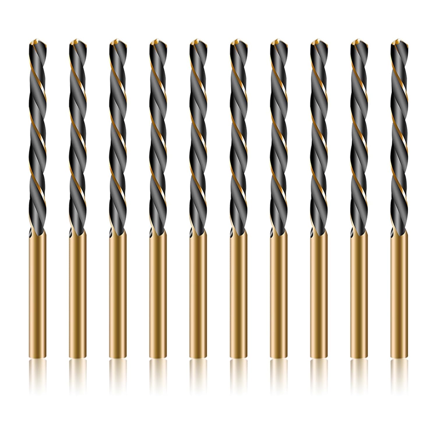 3mm Drill Bit, 10 Pcs HSS Twist Cobalt Drill Bits Set 3mm for Drilling ...
