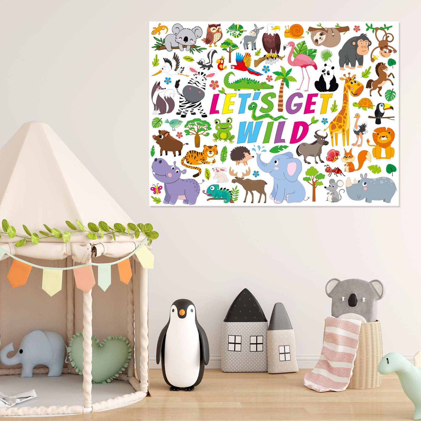 Snapklik.com : Jungle Safari Animals Giant Coloring Poster For Kids ...