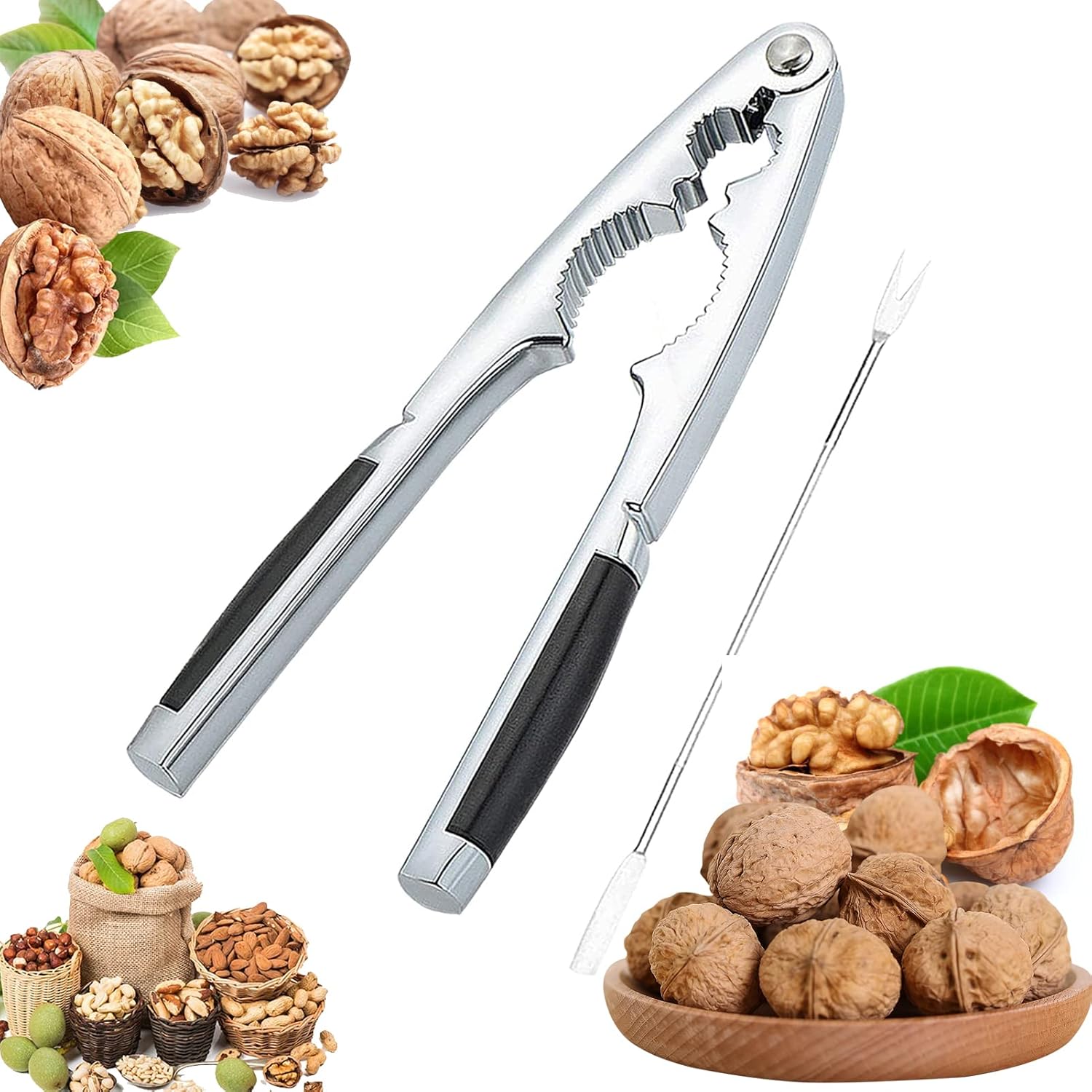 XINCHEN Nussknacker Walnüsse Nutcracker Nussknacker mit Rutschfestem ...