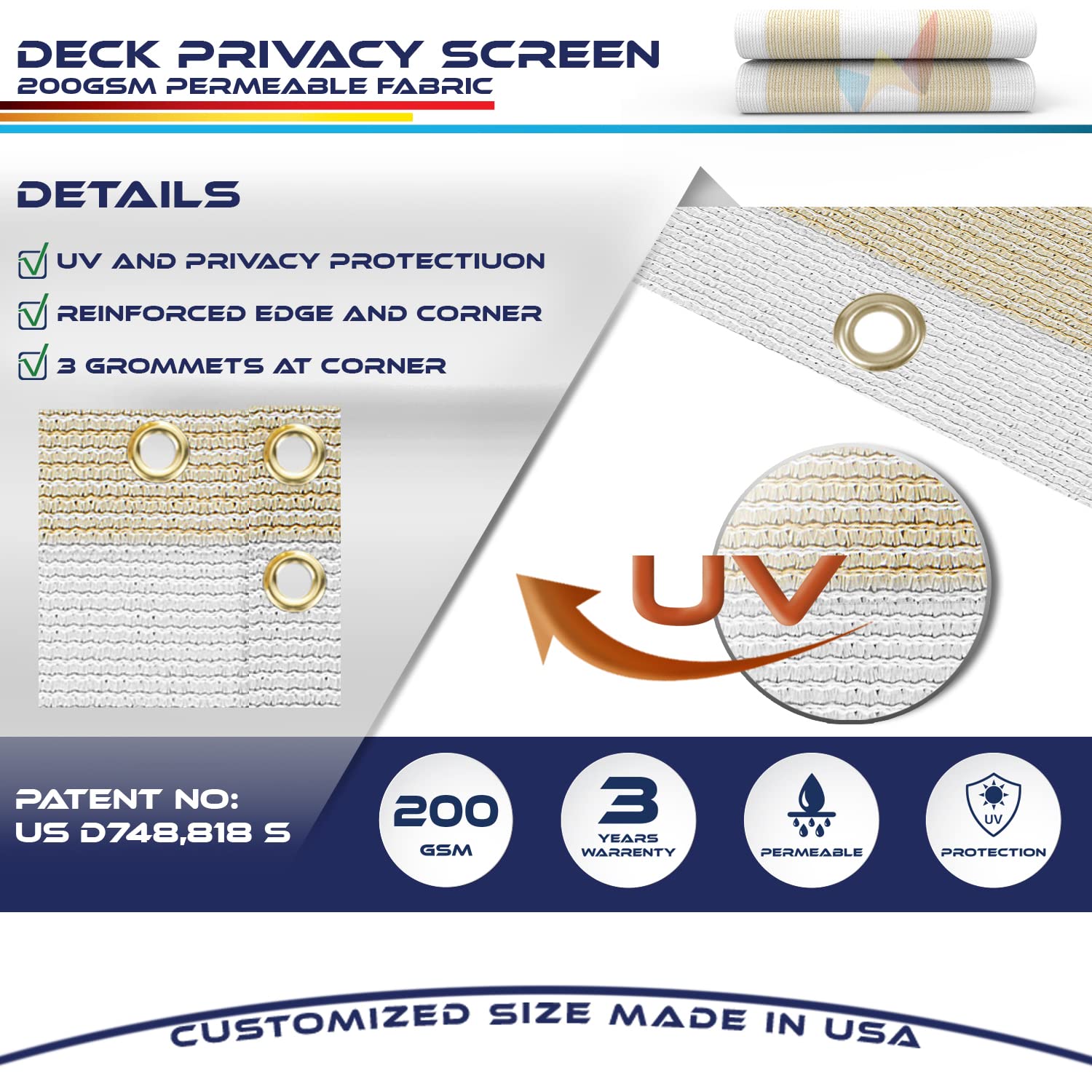 Snapklik.com : Windscreen4less 3x10 Deck Balcony Privacy Screen For ...