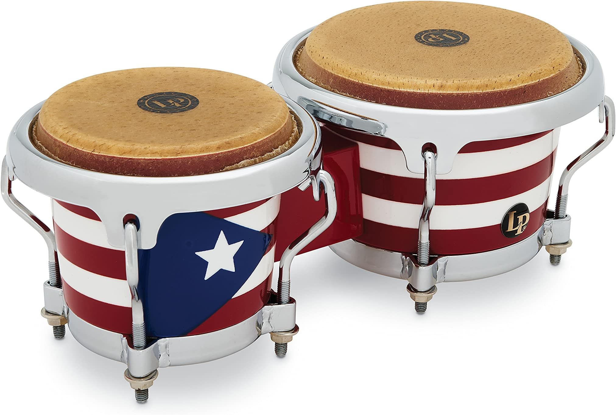 Amazon.com: Latin Percussion LPMC Mini Tunable Puerto Rican Flag Wood Bongos (LPM199-PR ...