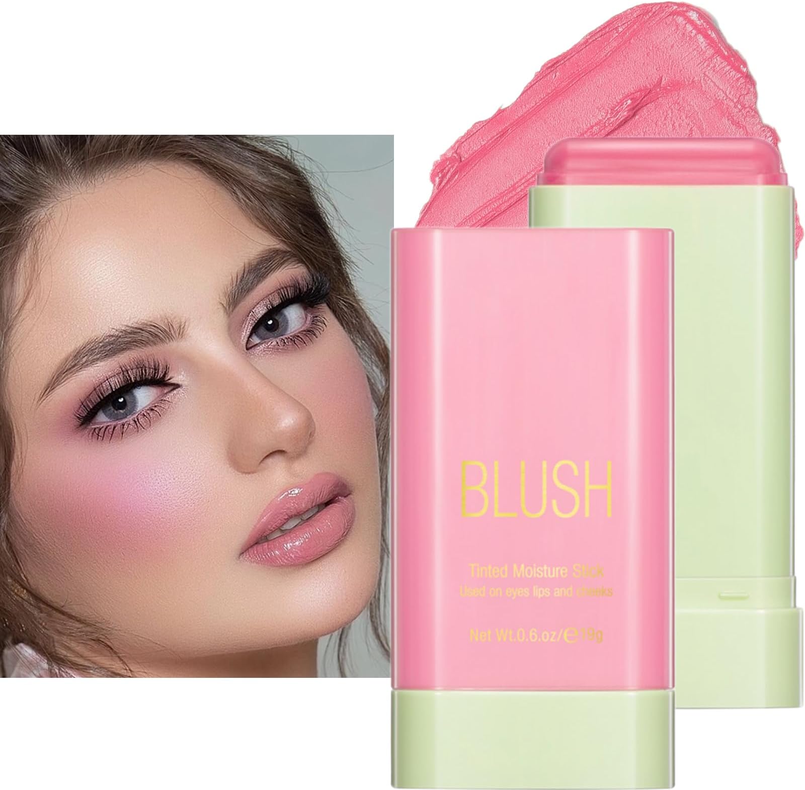 Amazon.com : BLUE LOVE Air Cushion Liquid Blush for Cheeks with Mirror ...