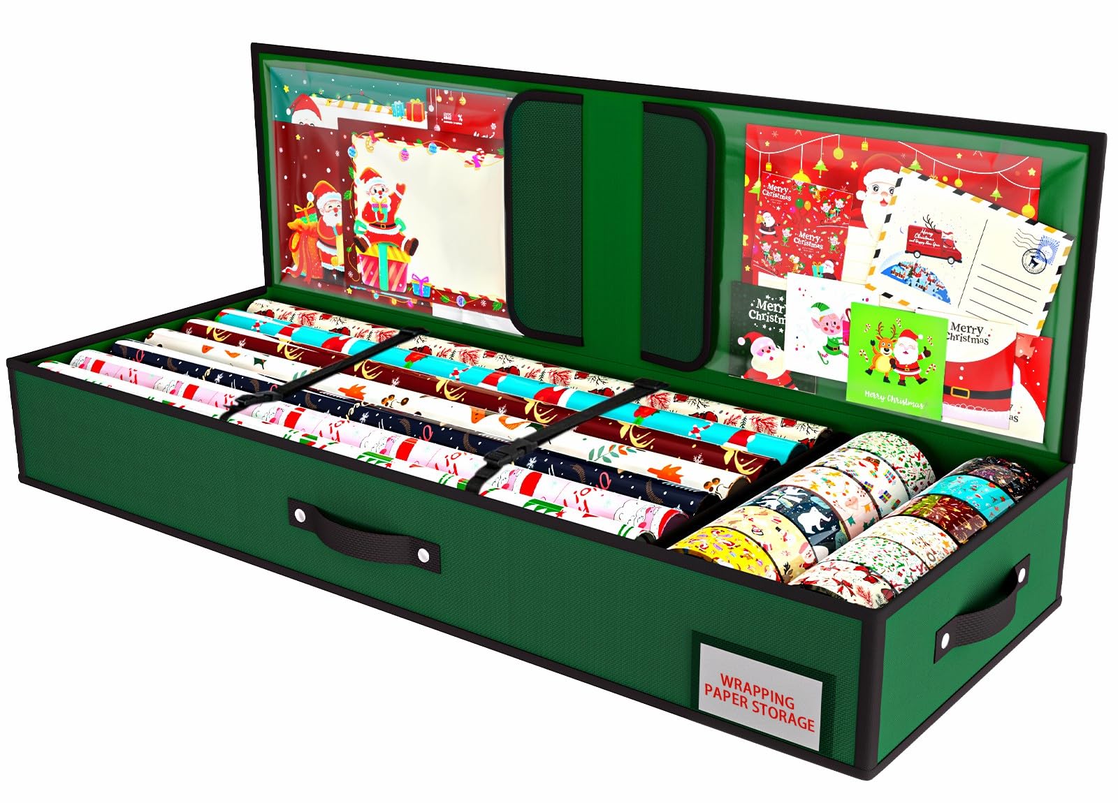 KYEVIS Wrapping Paper Storage Container, Gift Wrapping Storage ...