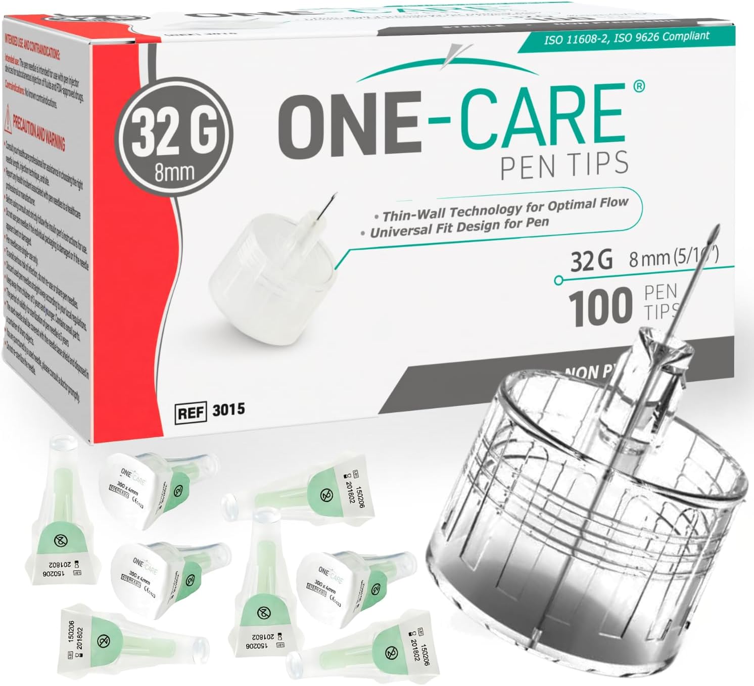Amazon.com: ONE-CARE Pen Tips 32G x 8 mm (5/16”) – Ultra-Fine Comfort ...