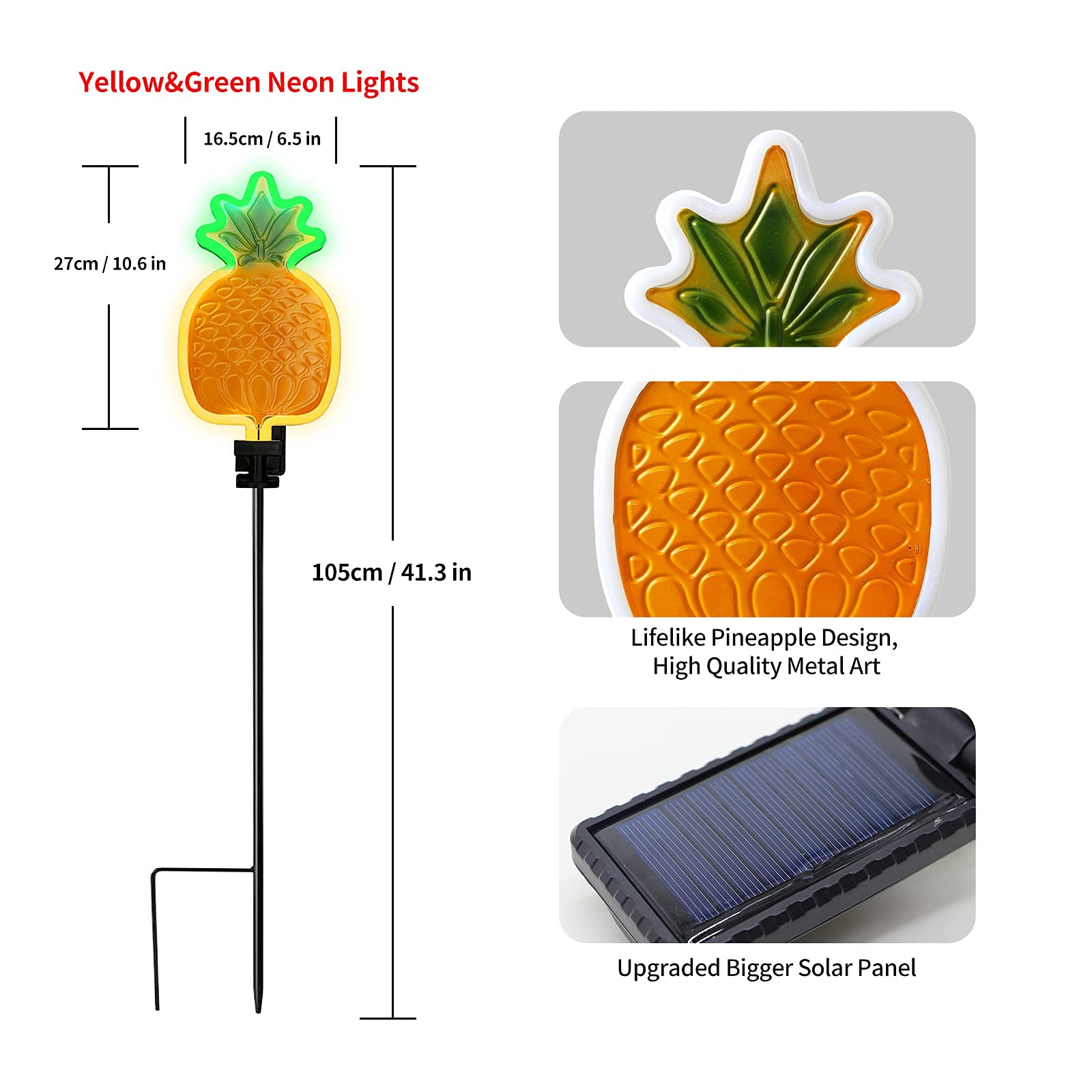 Extra Large Solar Pineapple Lights Solar Bronze Pineapple Lantern With