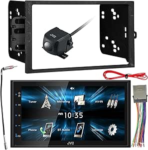 Amazon.com: JVC KWM 6.8" Touchscreen Double DIN Digital Media Bluetooth USB Stereo Receiver with ...