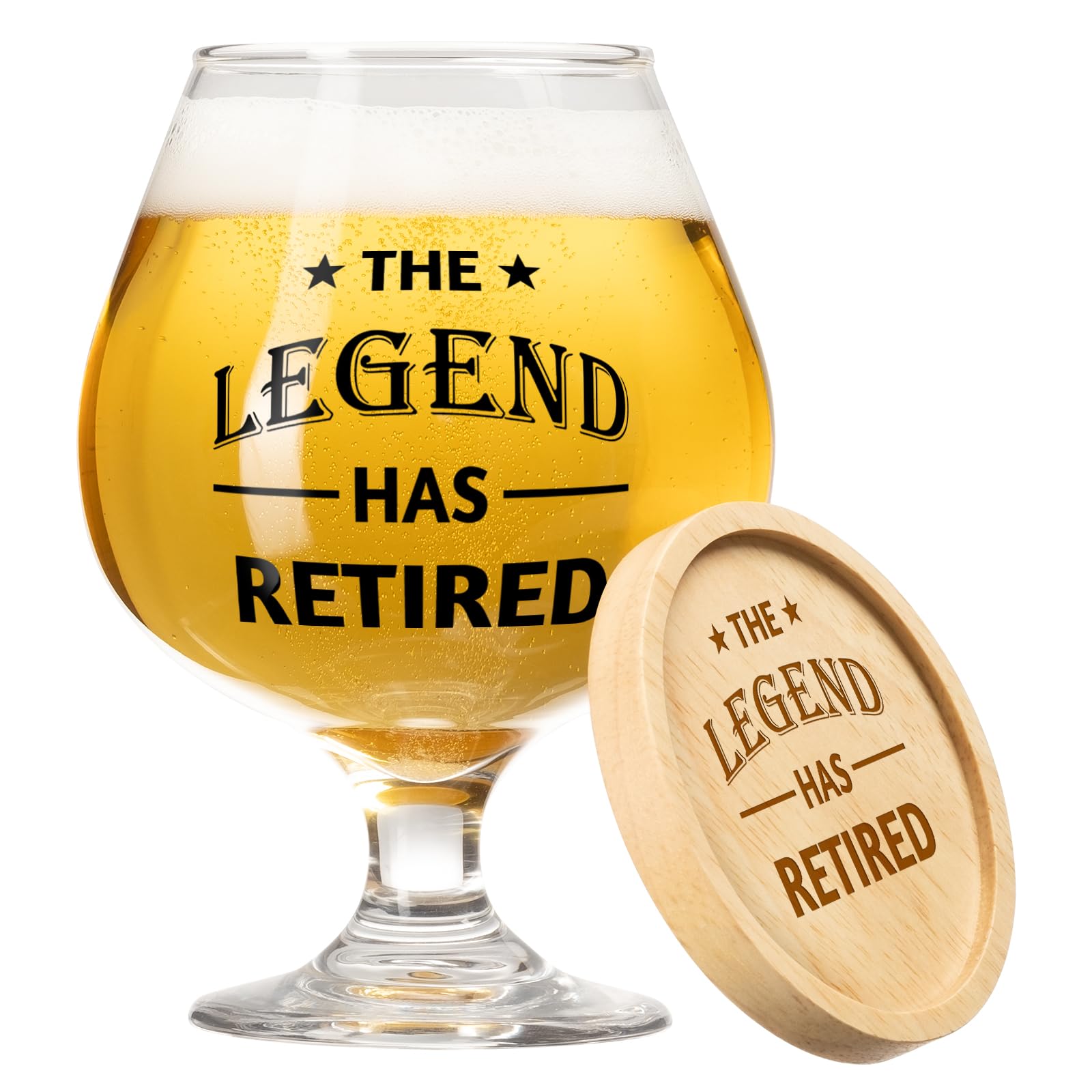 KAAYEE Retirement Gifts for Men, Retirement Beer Glass - The Legend HAS ...