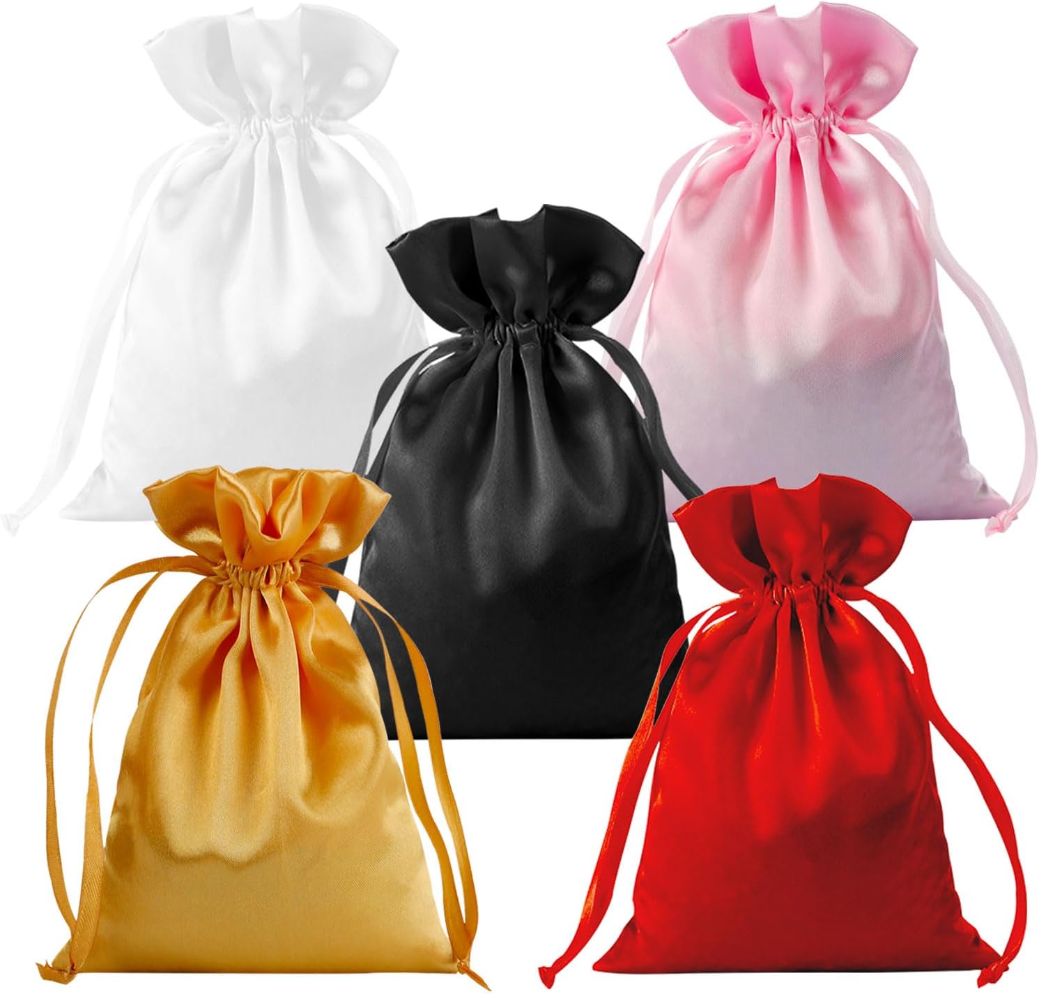 Amazon.com: Small Satin Gift Pouches Bags with Drawstring,5x7 Inch ...