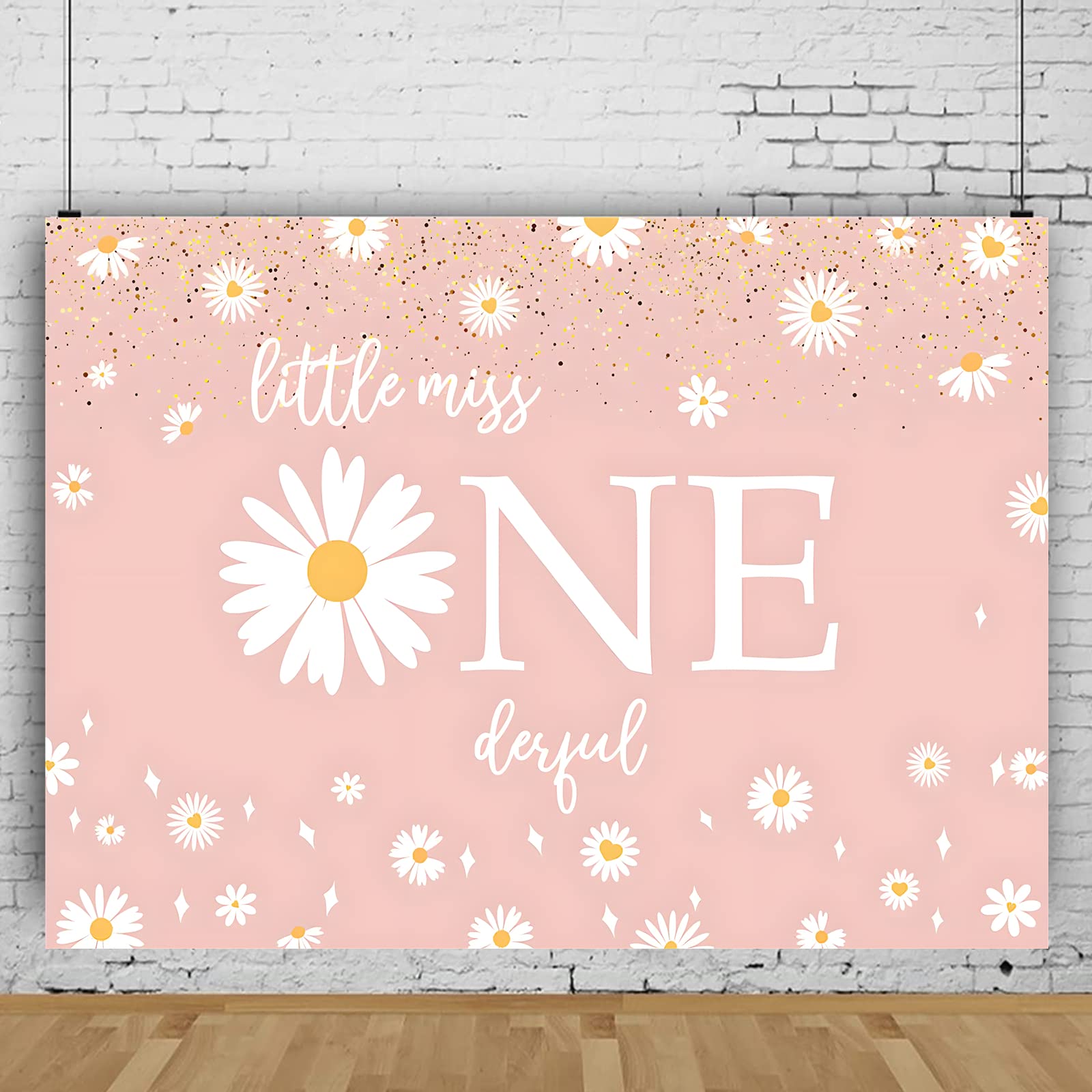 Pink Flower Backdrop LYCGS 7x5FT Blush - Little Miss Onederful Birthday ...