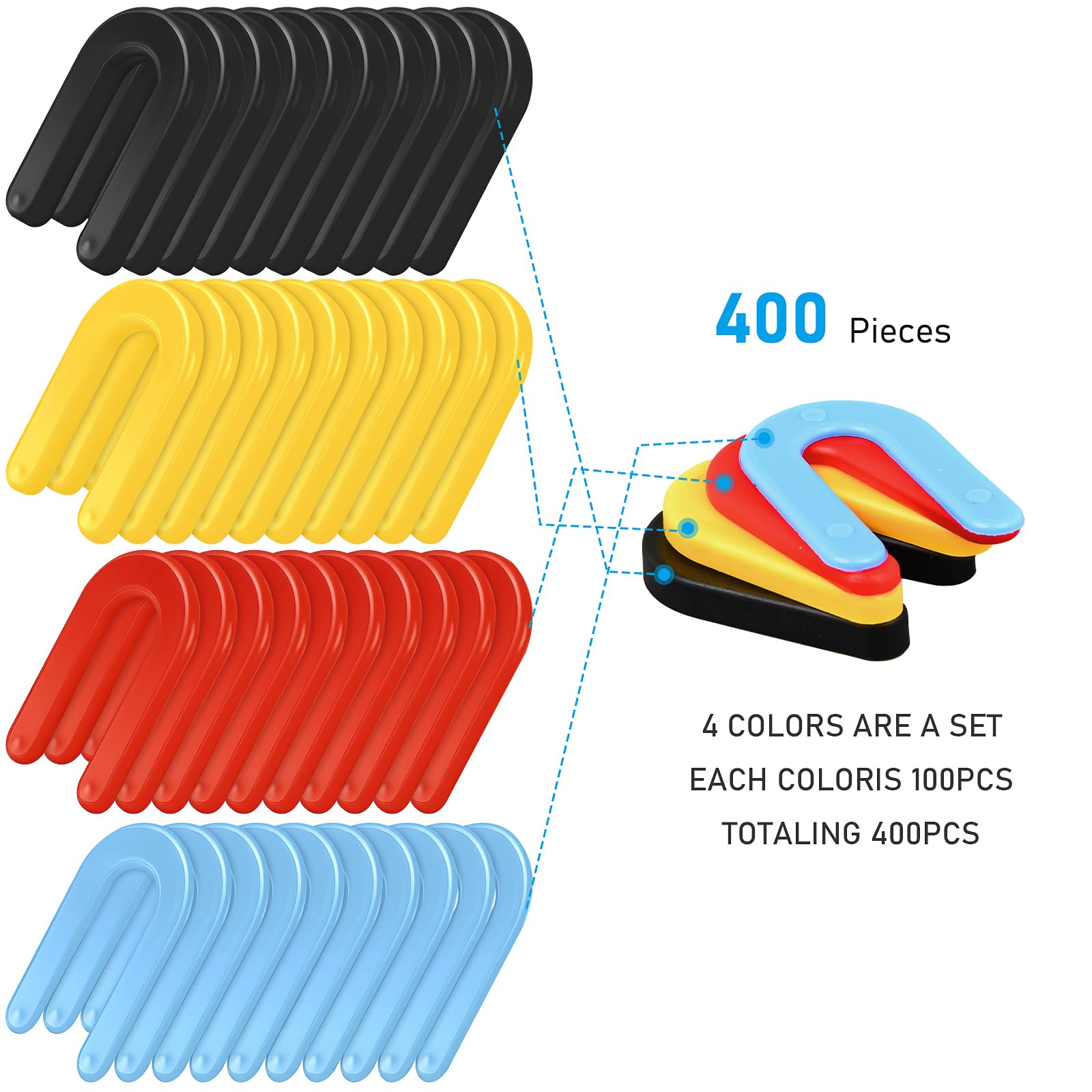 U-shaped Tile Shims 400-Pack U-Shaped Tile Spacers - 4 Sizes For Tile ...