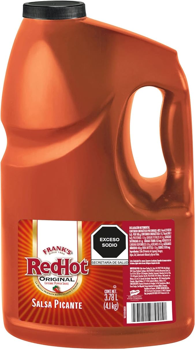FRANK'S REDHOT ORIGINAL 3.8 L (4 kg) : Amazon.com.mx: Alimentos y Bebidas