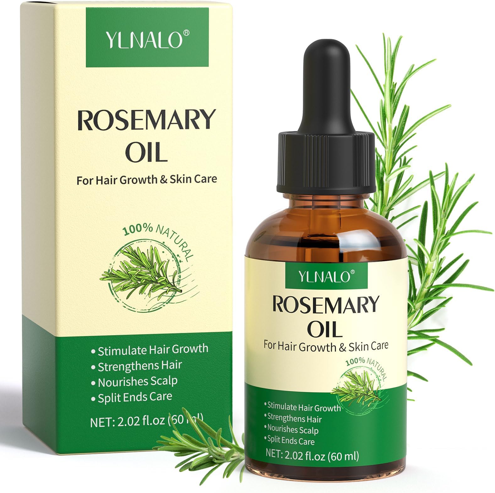 Amazon.com: YLNALO Rosemary Hair Growth Serum - Nourishes Scalp and ...