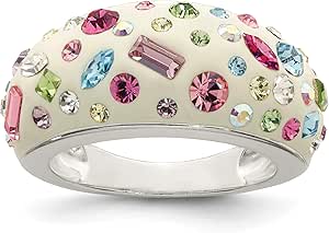 Amazon.com: IceCarats 925 Sterling Silver Rhinestone Crystals Multi ...