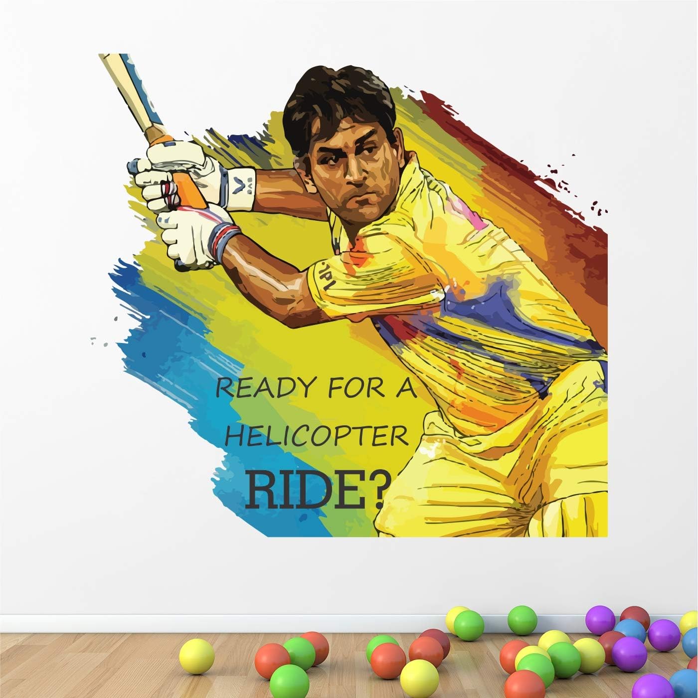 Design Zoo Dhoni Will Change The Plan Wall Sticker (Size :- 61 X 61 cm ...