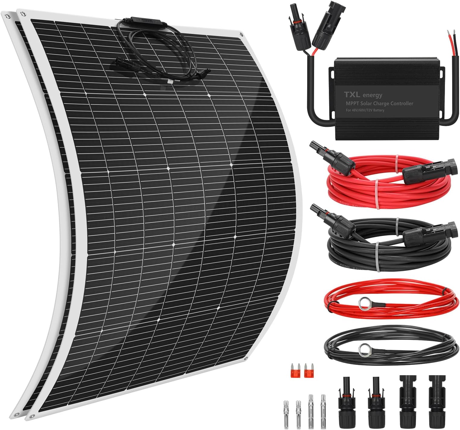 Amazon.com : TXL 280W Flexible Solar Panel Kit for Golf Cart, 140W*2 ...