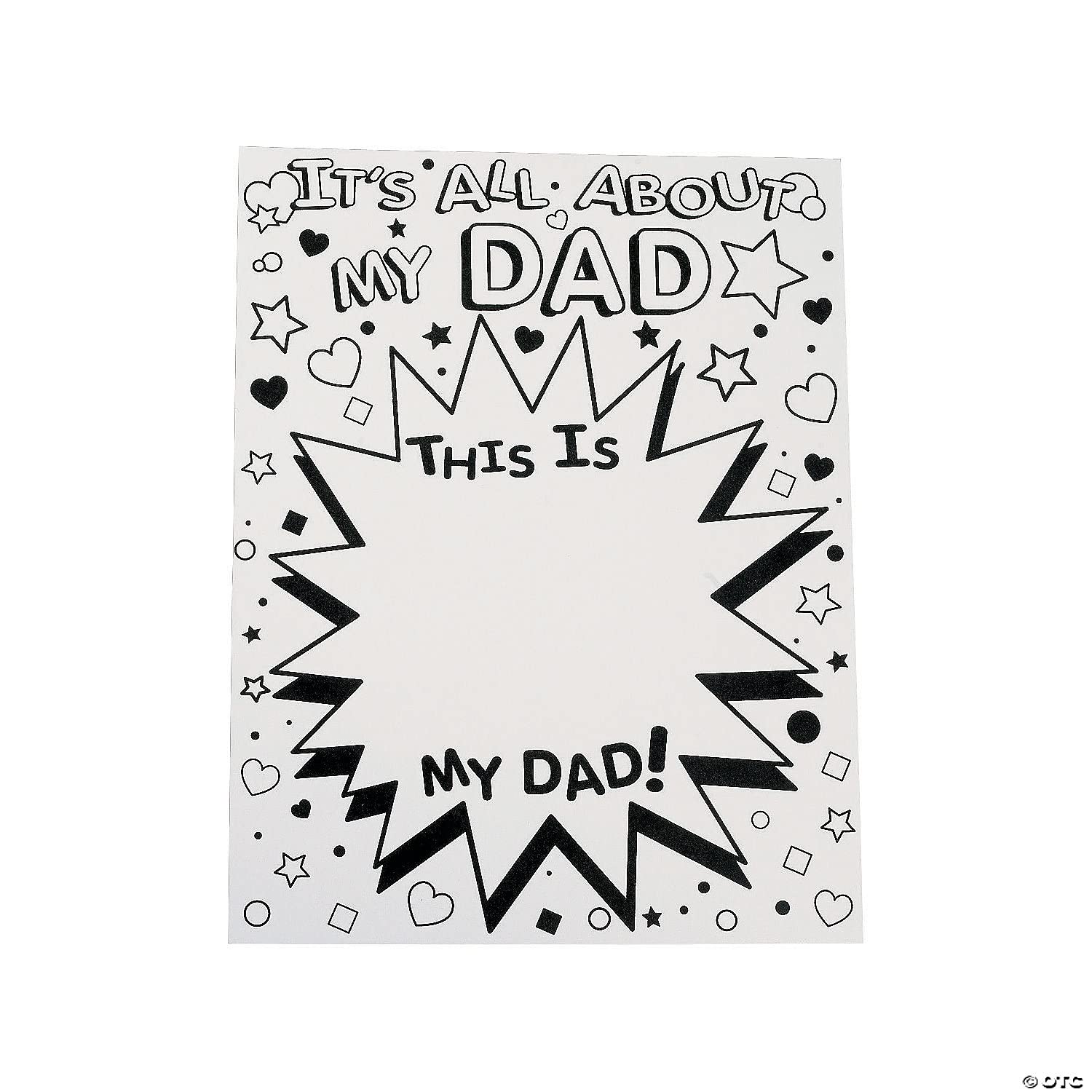 Dad Pens Bulk Father's Day All About My Dad Cards - Set Of 12 Giant ...