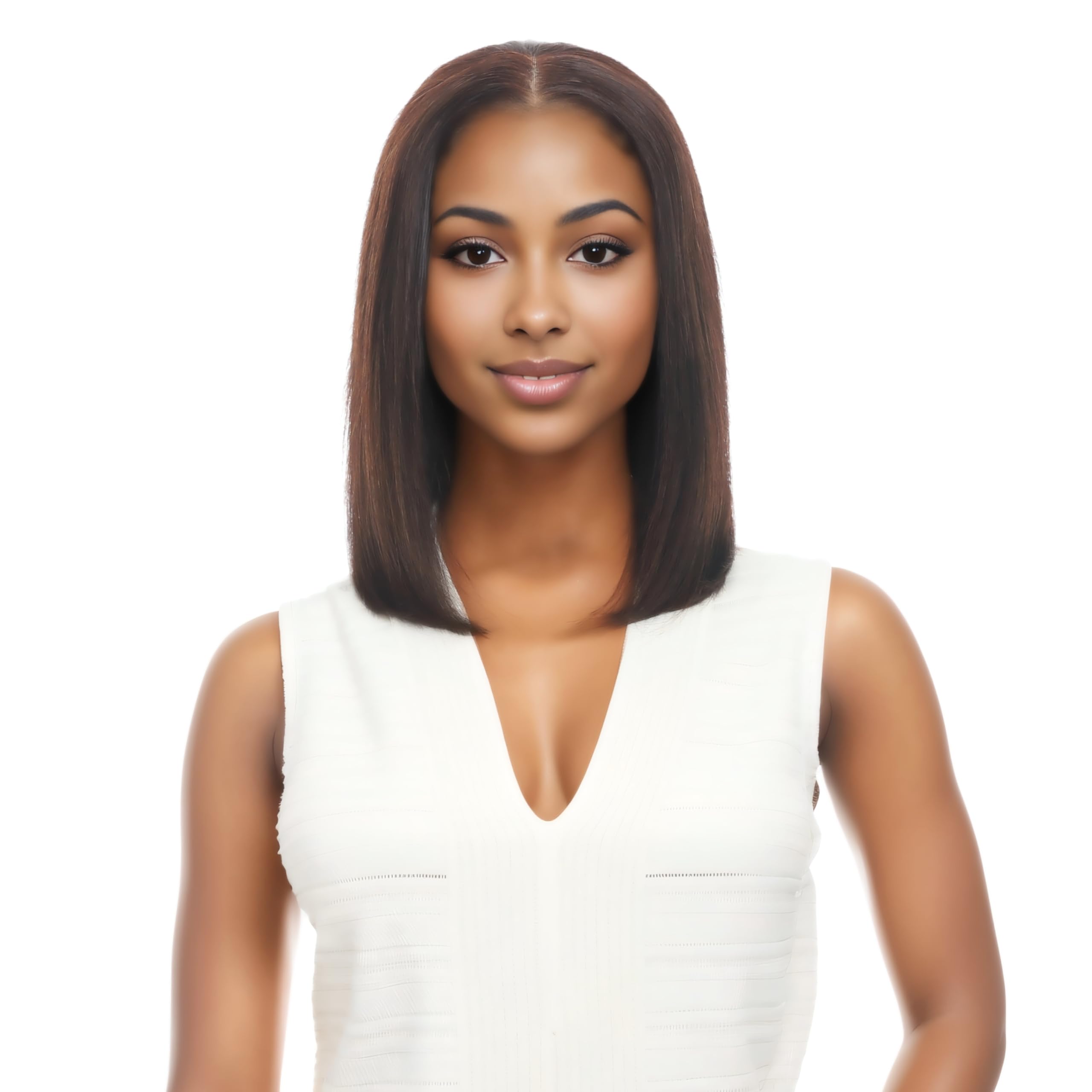 Amazon.com : TIANYOUHAIR Real 100% Human Hair 12 Inch Bob Wigs HD Front ...