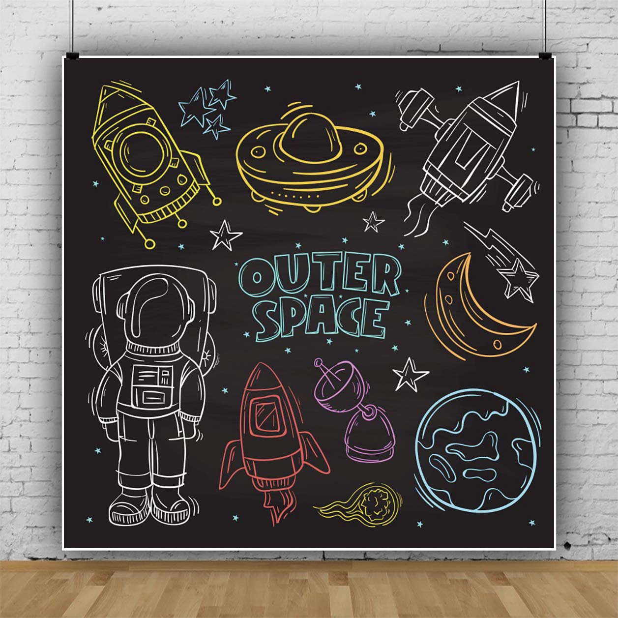 Astronaut Space Background Drawing