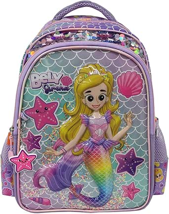 Mochila Backpack Bely y Beto Sirena con Lentejuelas Panel 3d EVA rígido ...