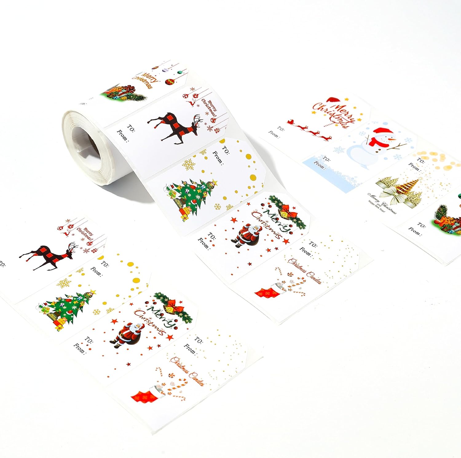 Amazon.com: 300 Pieces Christmas Gift Tags Sticker Name Tags for ...