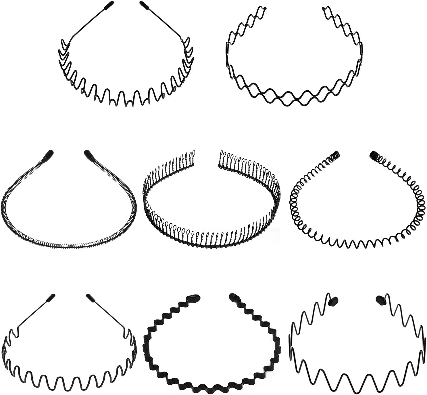 Amazon.com : bodbop XINGZHE Hair Bands, 2 PCS Metal Headbands for Men ...