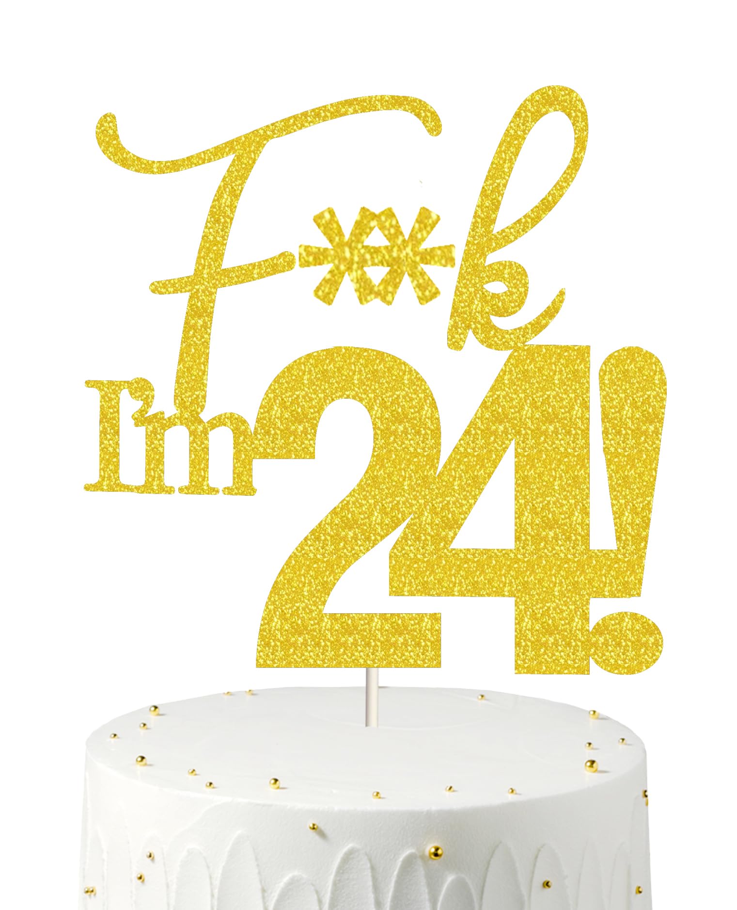 Snapklik.com : Birthday Gold Cake Toppers For Women, 24 Cake Topper ...