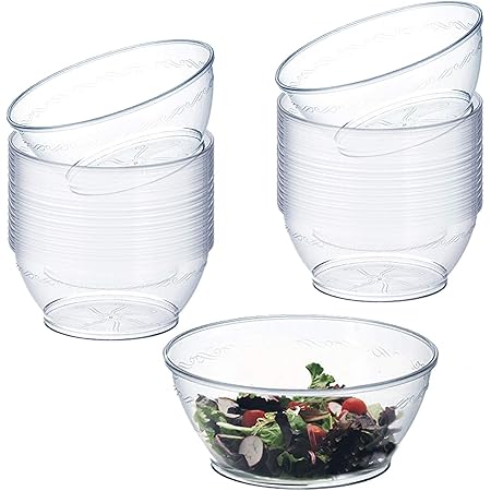 Amazon.com | Elegant Disposable Plastic Bowls 240 Pcs - 5 oz Heavy Duty ...