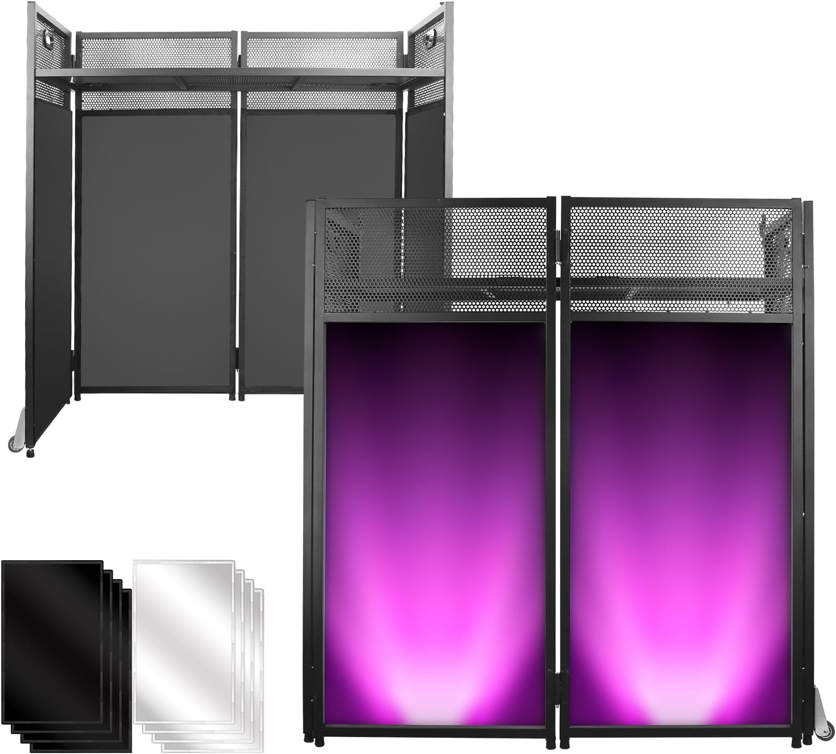 Amazon.com: Neoaider DJ Booth Table Station 44"x42"x21", DJ Facade ...