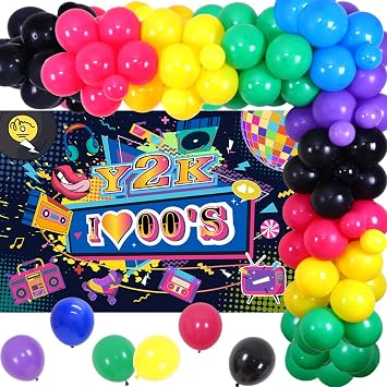Y2K Party Decorations - Early 2000s Hip Hop Party Decorations with Y2K ...