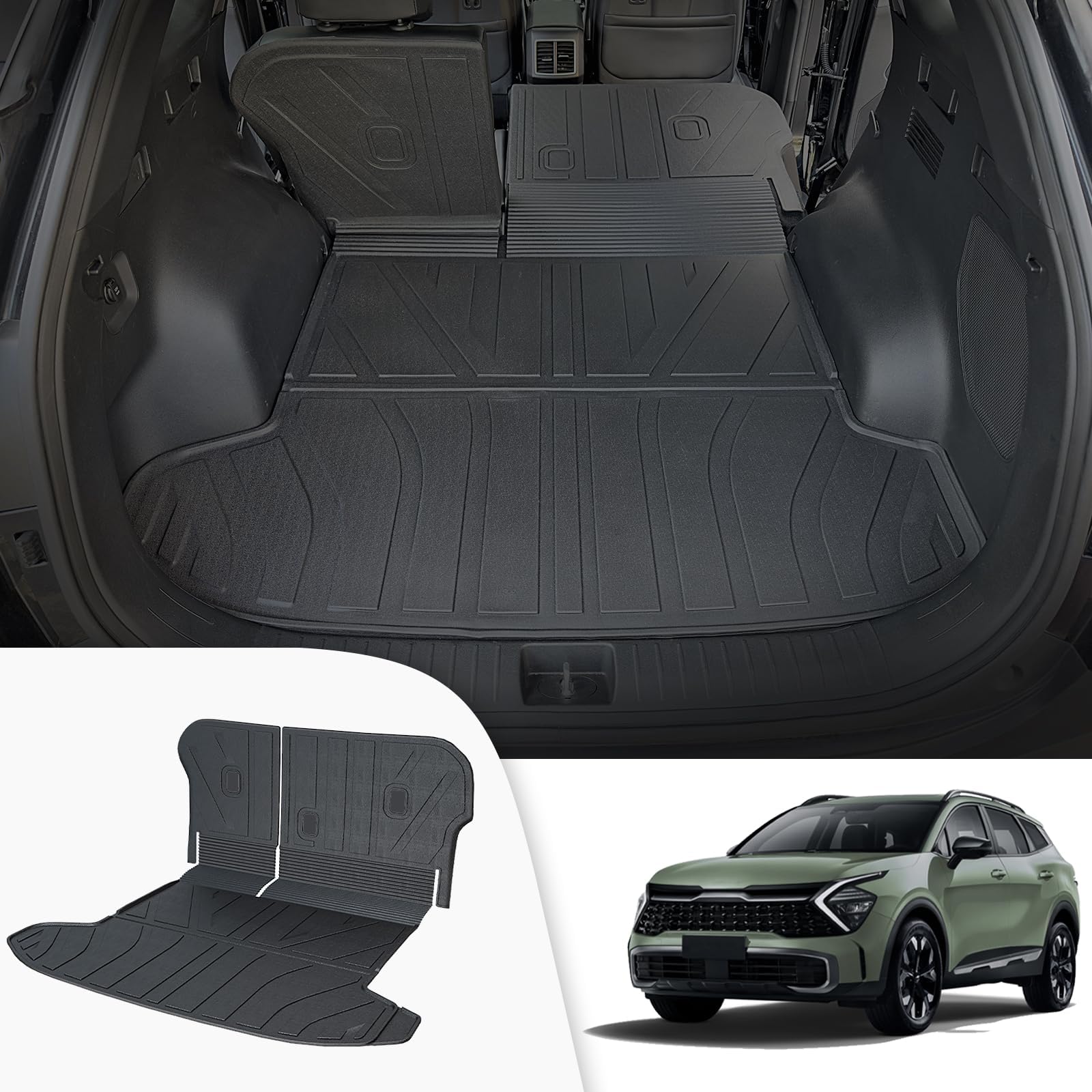 Amazon.com: JOULARISE Cargo Liner with Seatback Mat 2-in-1 for 2024 ...
