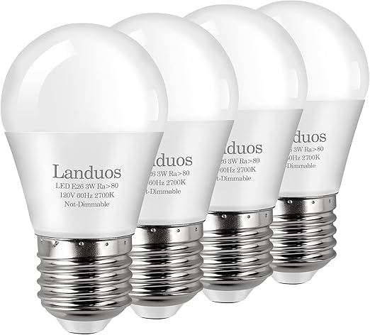 Landuos 25 Watt Light Bulbs Equivalent,2700k Warm White Light Bulb,a15 ...