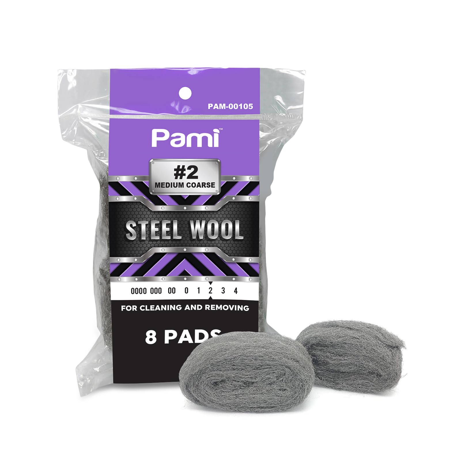 Amazon.com: PAMI Steel Wool Scrubbers (Pack of 8) - Steel Wool Cleaning ...
