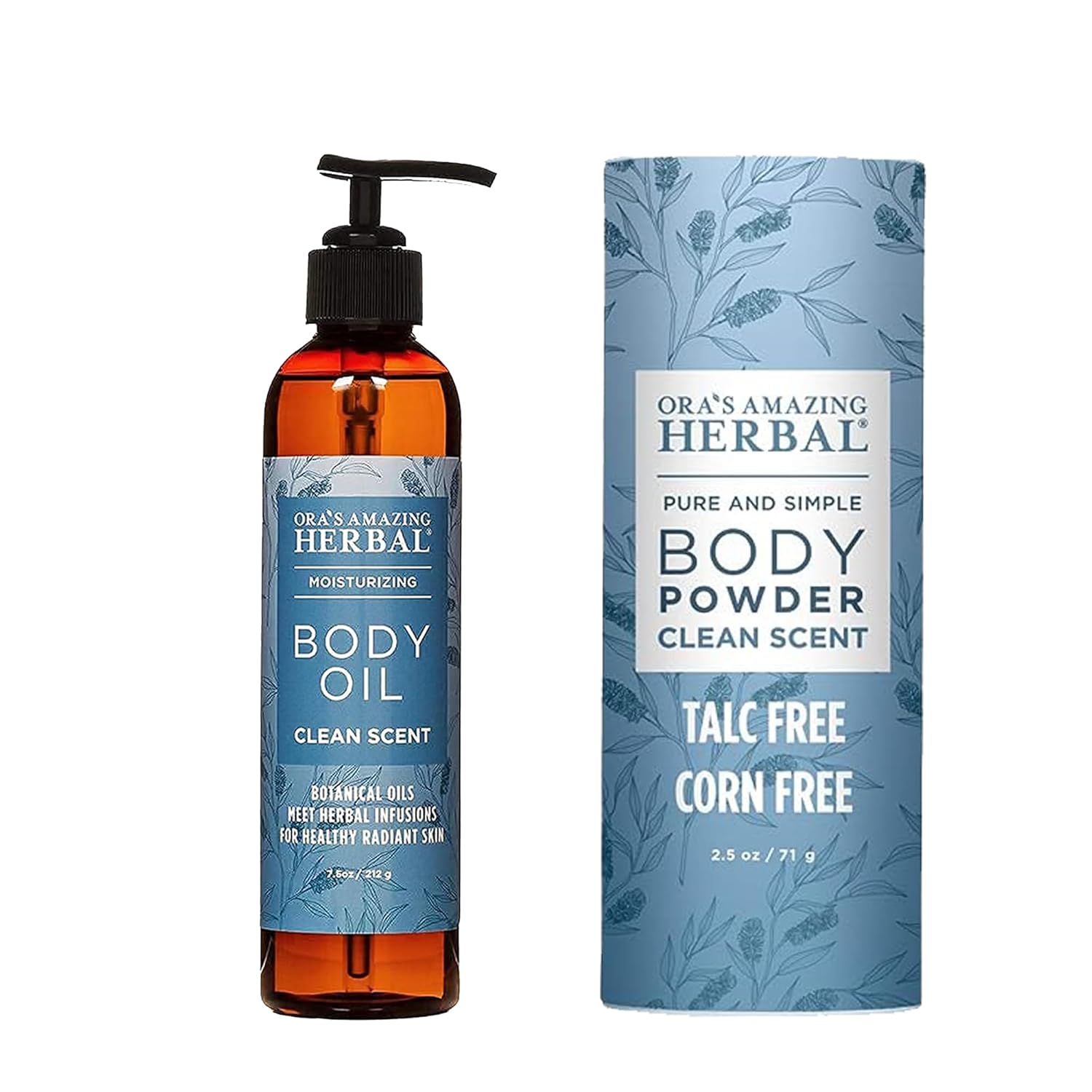 Amazon.com : Clean Scent Body Powder & Body oil for Men and Women ...