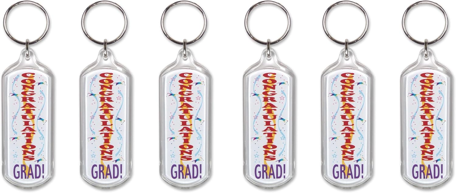 Amazon.com: Beistle Congratulations Grad! Key Chains, 6-Pack : Clothing ...