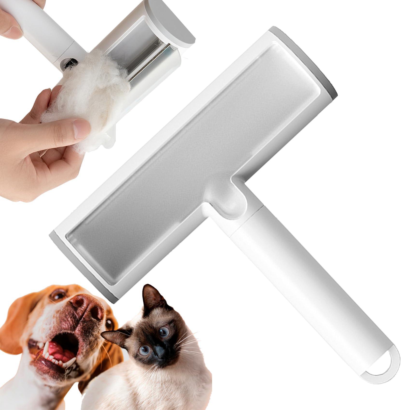 Amazon.com: FluffEase Pet Hair Remover and Reusable Lint Roller - Cat ...