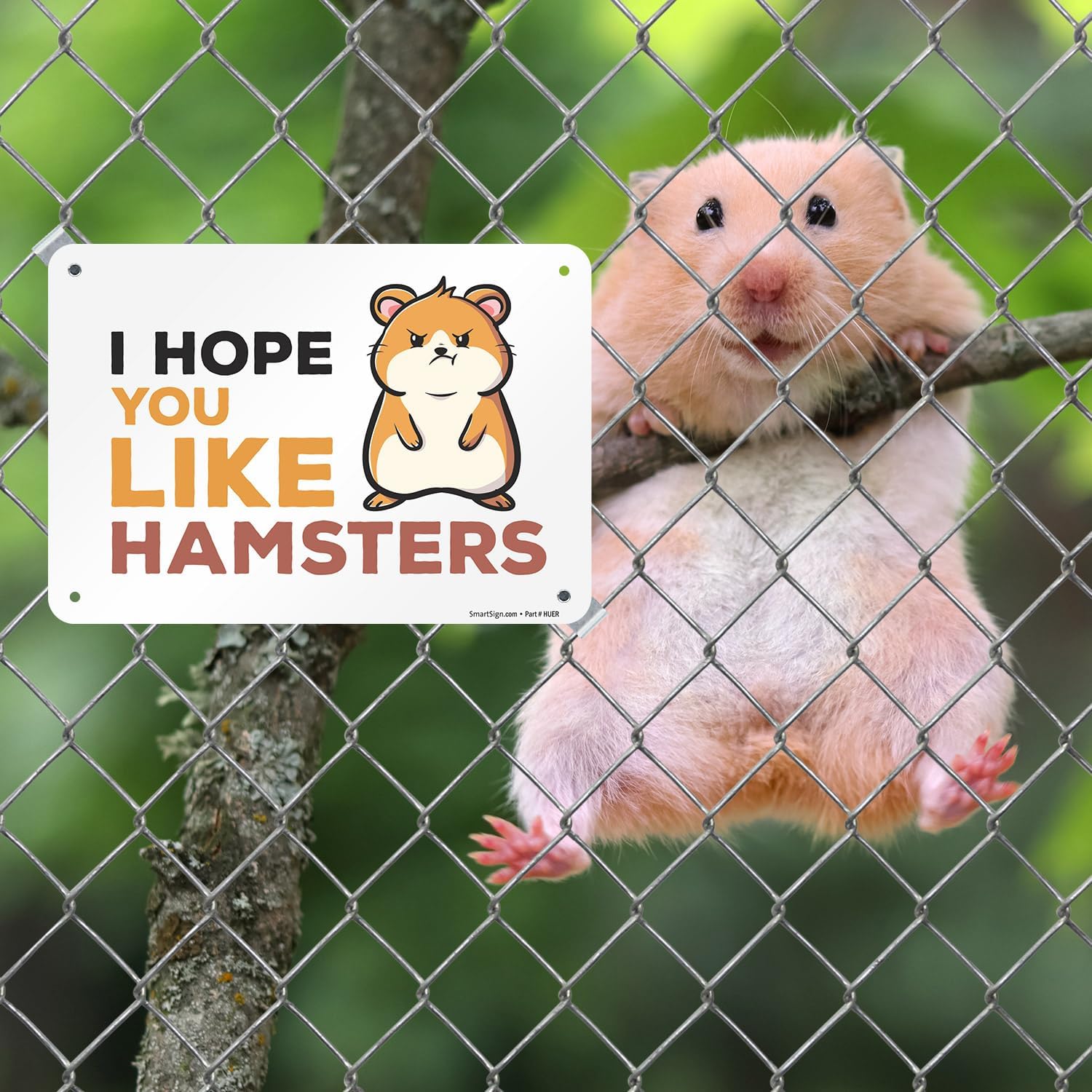 SmartSign I Hope You Like Hamsters Funny Animal Sign - 10" x 7", 40 mil ...
