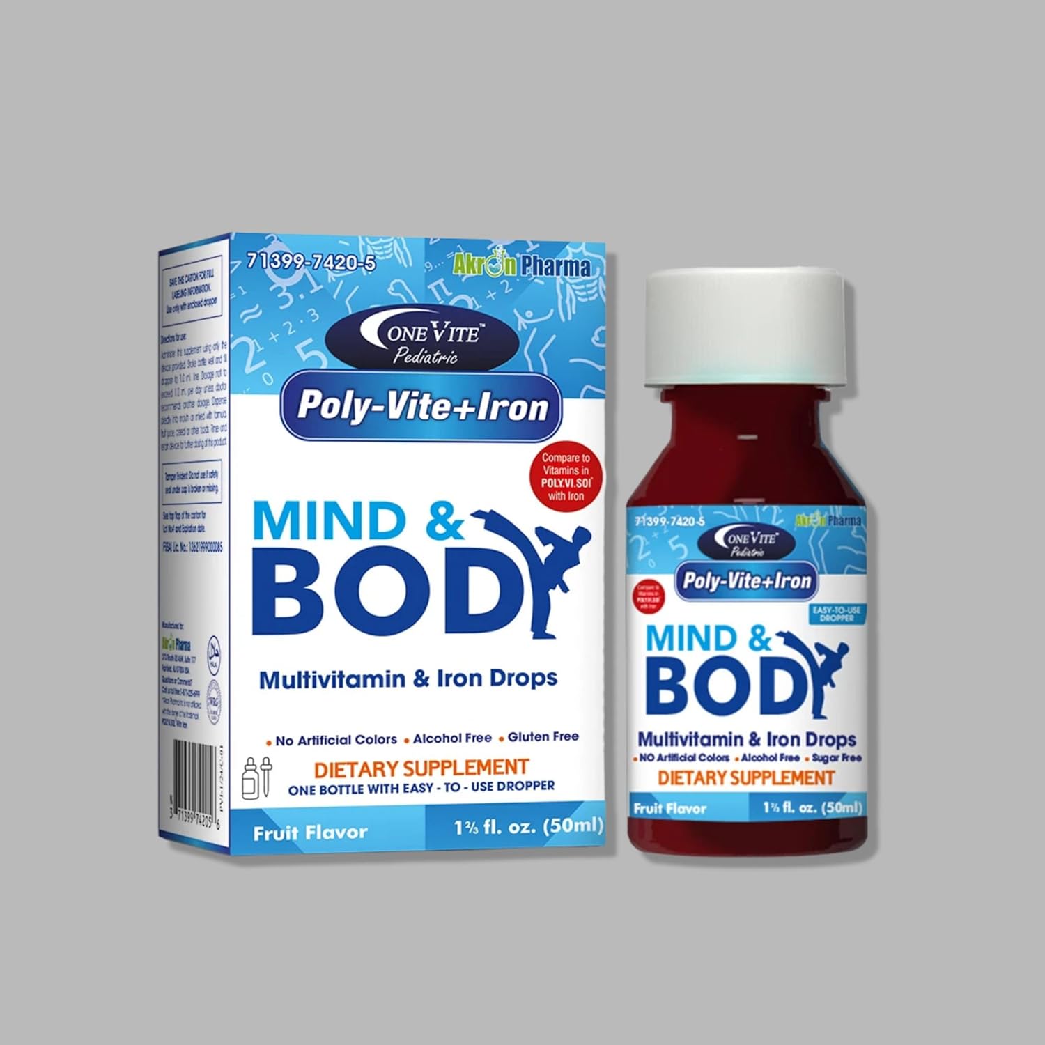 Amazon.com: Akron Pharma Pediatric Poly Vite with Iron : Health & Household