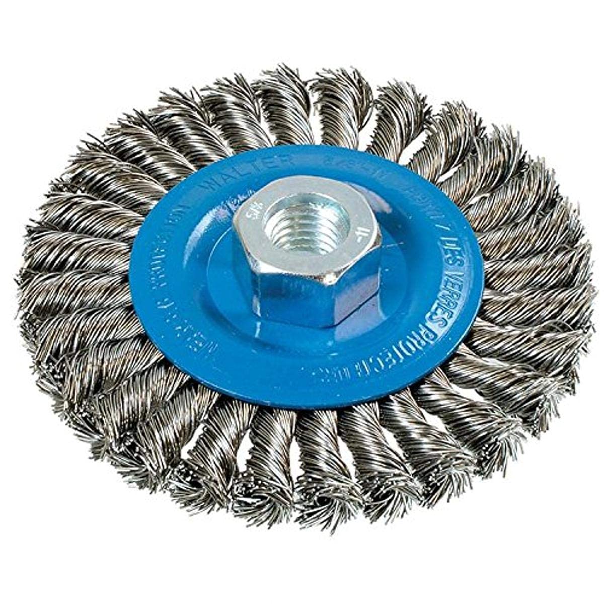 Walter 13L464 Knot Twisted Wire Wheel Brush - 4-1/2 in. Stainless Steel ...