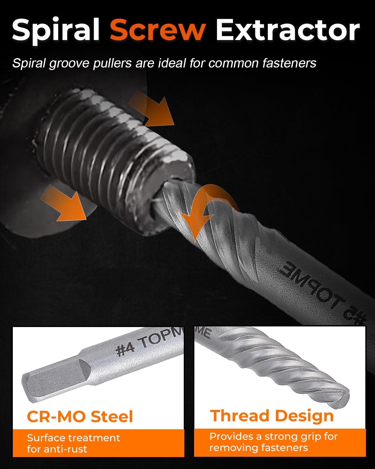 Snapklik.com : TOPME Screw Extractor Set, 7PCS Easy Out Screw Extractor ...