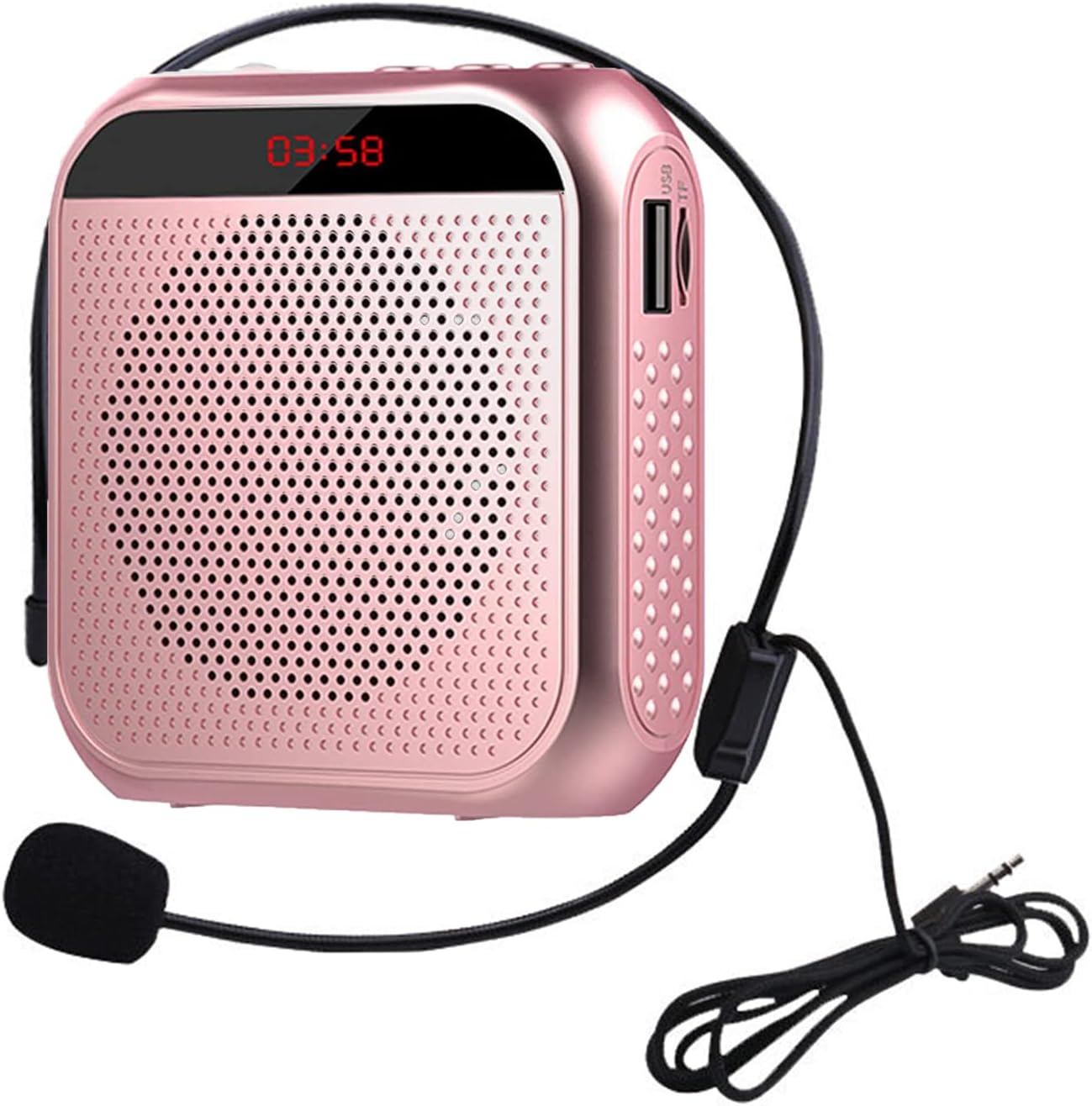 Amazon.com: Portable Voice Amplifier Wired Microphone and Speaker,PA ...