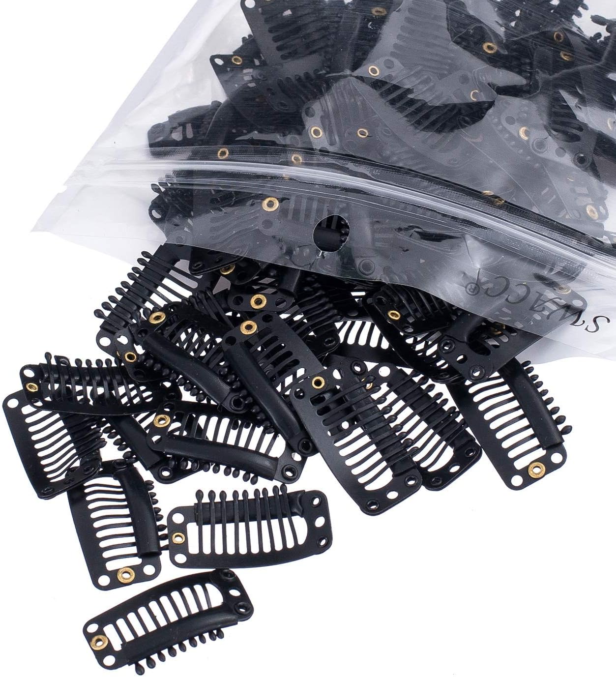 Amazon.com : SWACC 100 Pcs U Shape Metailic Snap Clips ins for Hair ...
